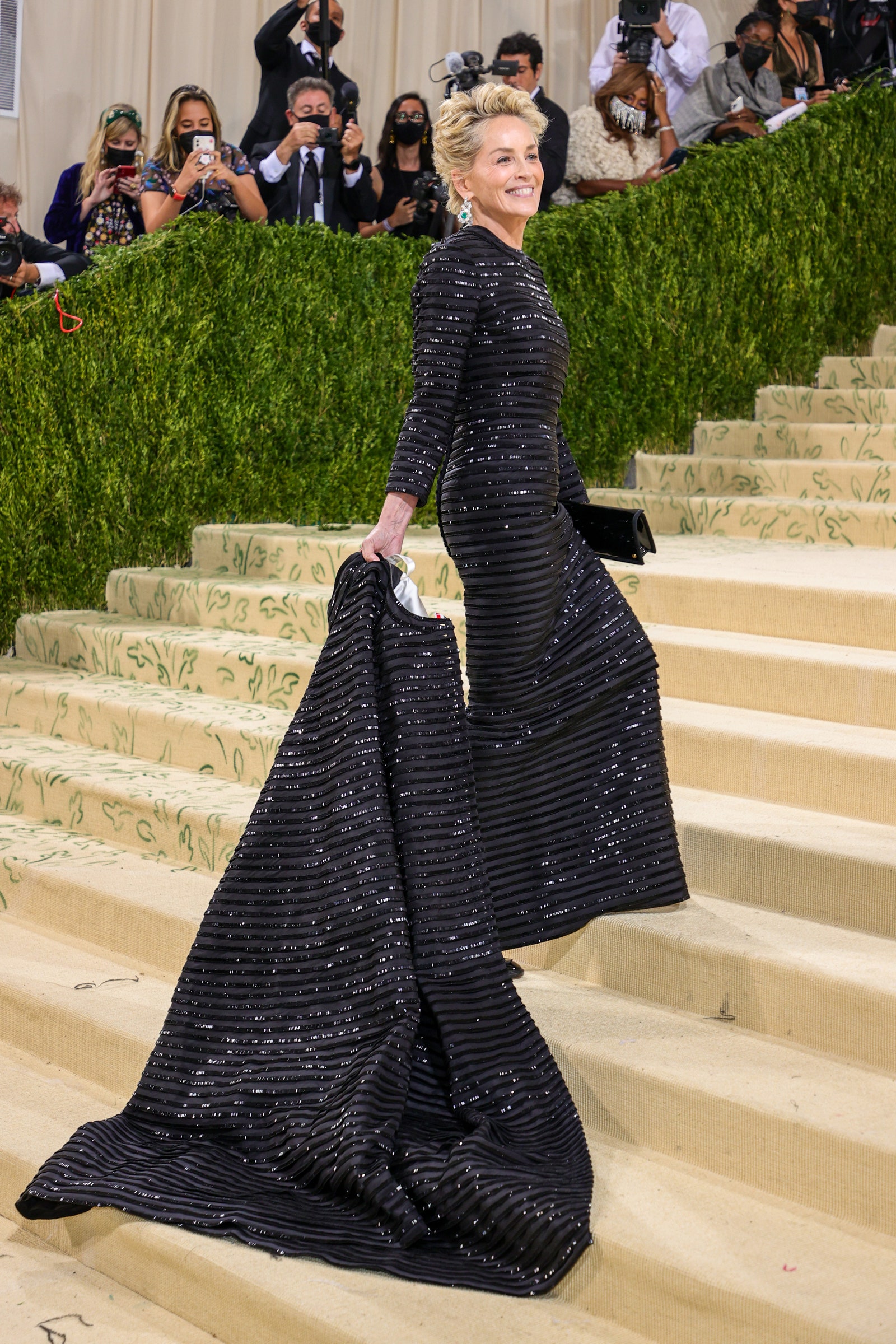 Sharon Stone in Thom Browne and Chopard jewelry – The Good, The Bad ...