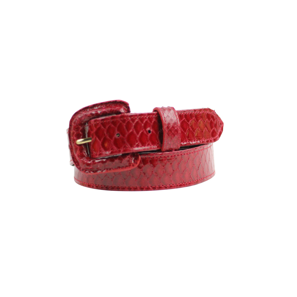 Red snakeskin belt – The Good, The Bad & The Glamorous